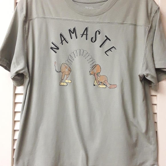 Disney | Tops | Namaste Disney Toy Story Dog Crop Top Grey Xl | Poshmark